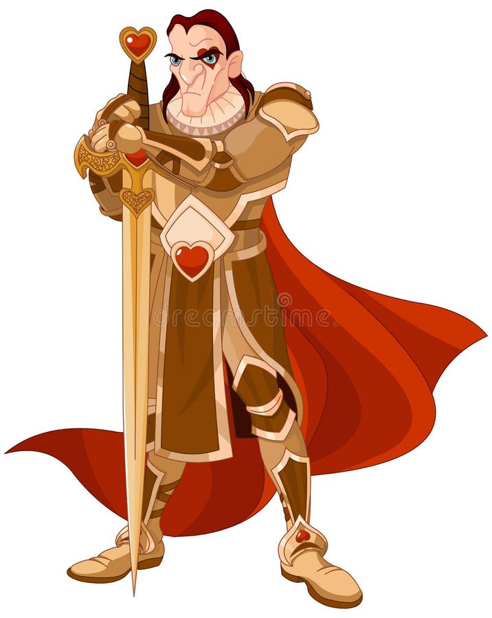 Knave of Hearts stock vector. Illustration of alice, armor - 42639019