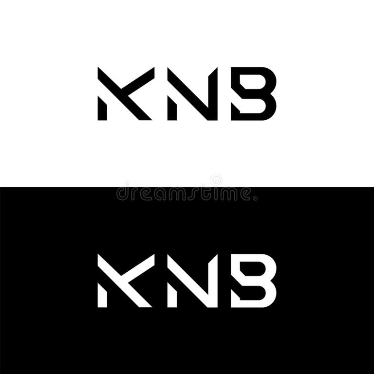 KNB Creative Monogram Logo Design Stock Illustration - Illustration of ...