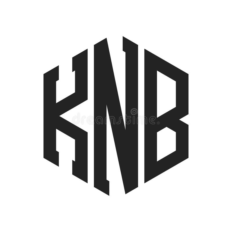 KNB Logo Design. Initial Letter KNB Monogram Logo Using Hexagon Shape ...