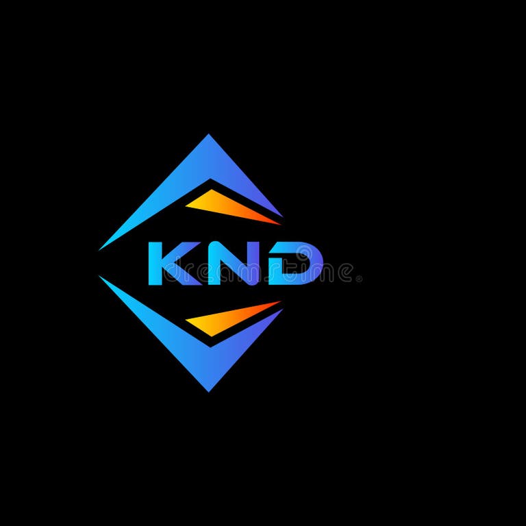 KND Abstract Technology Logo Design on Black Background. KND Creative ...