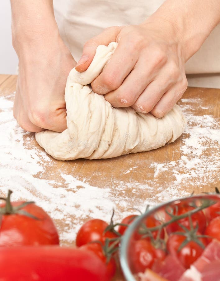 Baker S Hands Kneading Bread Dough Stock Photo - Image of russia ...