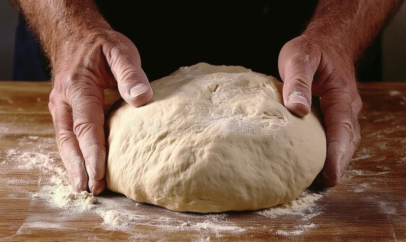 Hands Shaping Dough Floury Surface Baking Process Stock Photos - Free ...