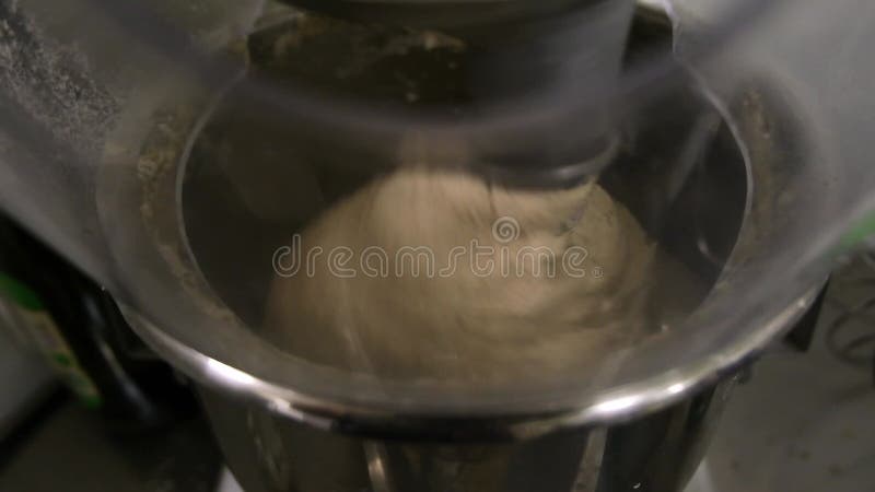 Kneading Dough in a Mixer: Process and Action Captured in Blurred ...