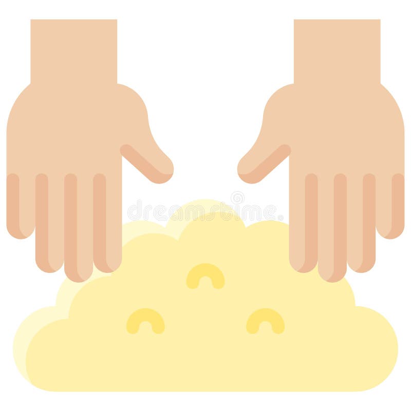 Kneading Icon, Bakery and Baking Related Vector Stock Vector ...
