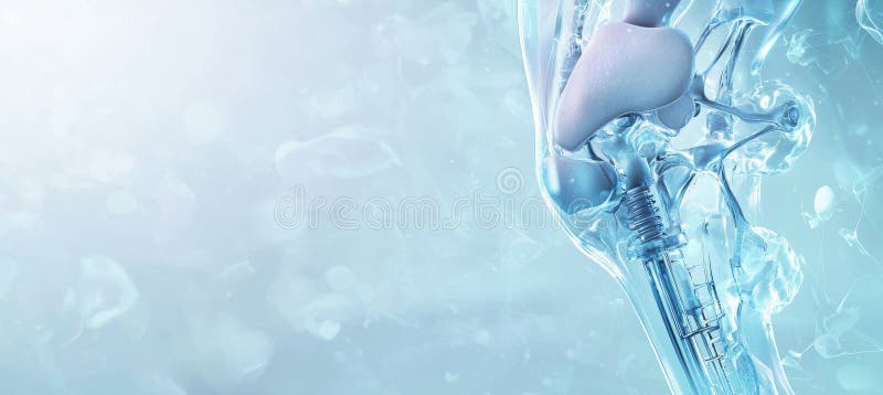 Knee Endoprosthesis and 3D Illustration: Innovative Medical Implant ...