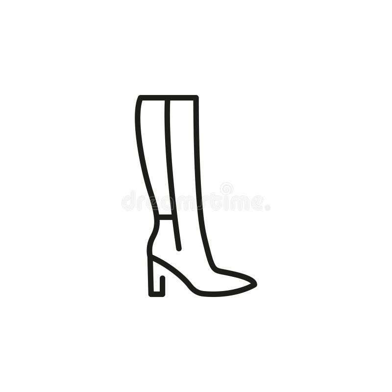 Knee-High Boot Icon stock vector. Illustration of vacation - 326884495