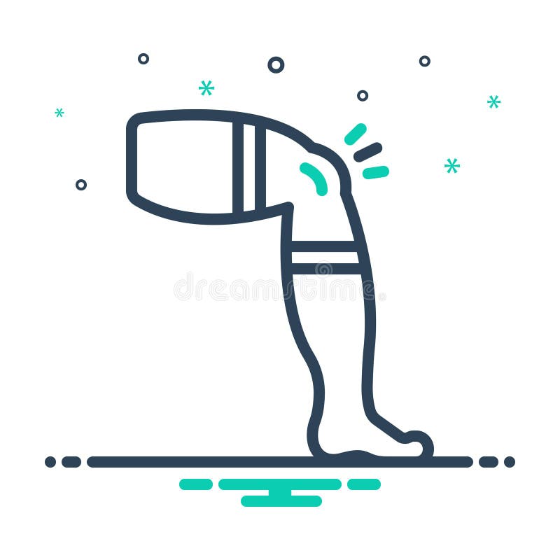 Mix Icon for Knee, Injury and Pain Stock Vector - Illustration of ...