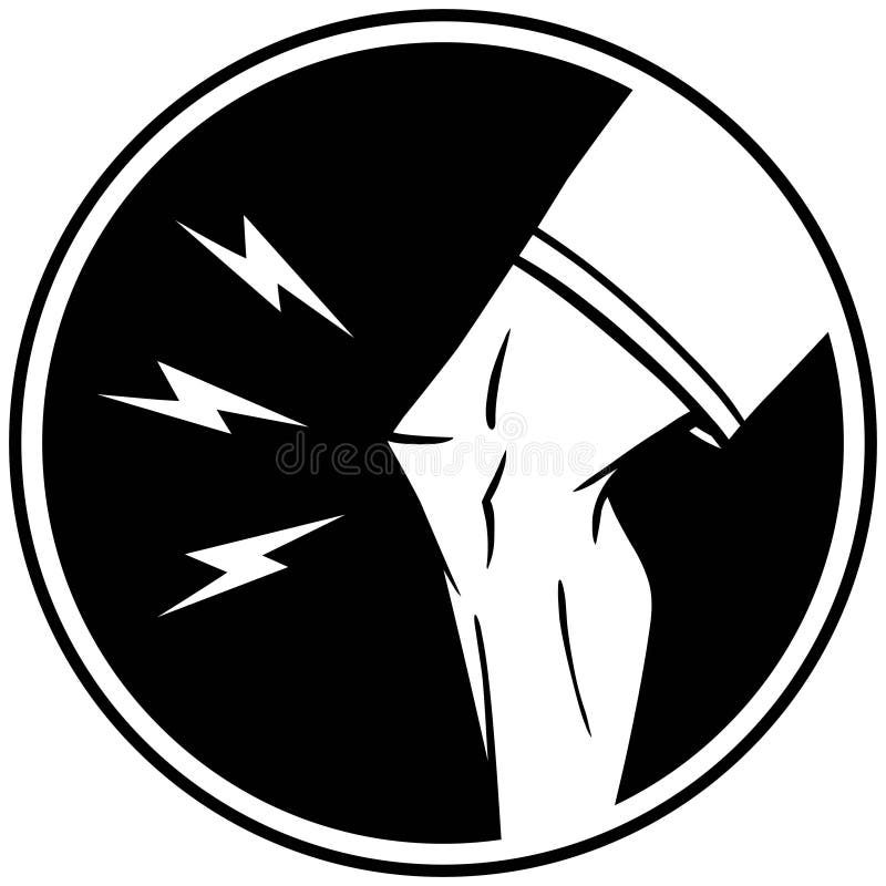 Knee Injury Icon Black. Single Sick Icon from the Big Ill, Disease ...