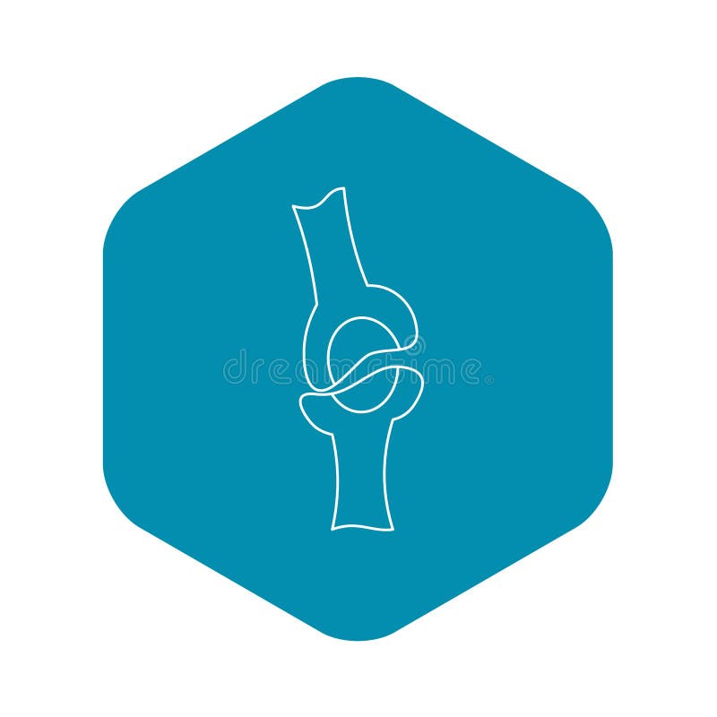 Knee Joint Icon, Outline Style Stock Vector - Illustration of ...