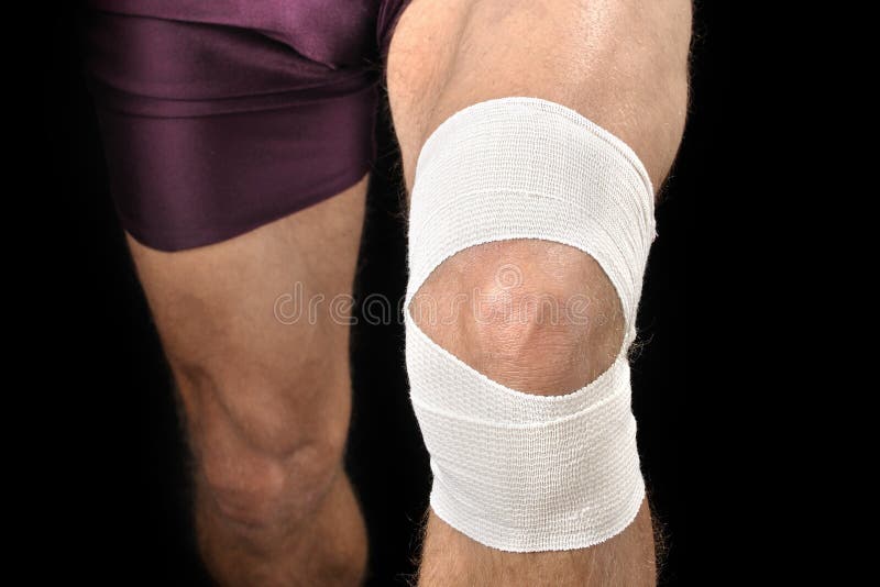 Knee Brace with Cane stock photo. Image of girl, injury - 18765316