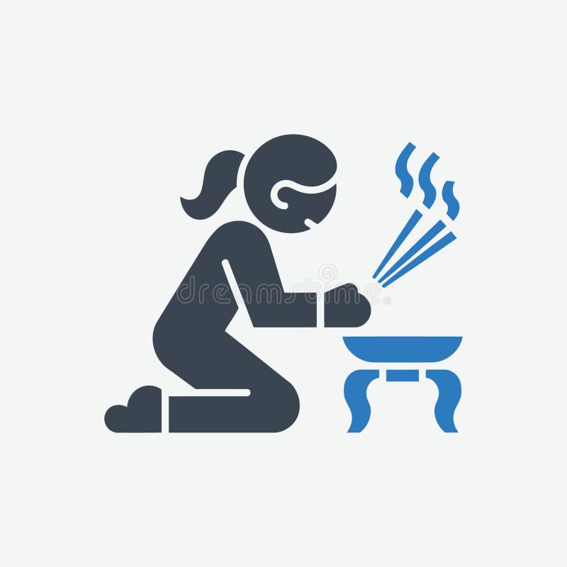 Kneeling Incense Burner Icon Stock Vector - Illustration of incense ...