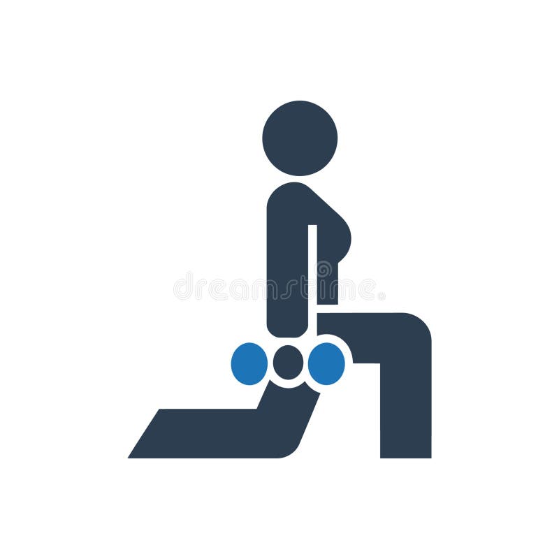 Kneeling Workout with Weights Icon Stock Illustration - Illustration of ...