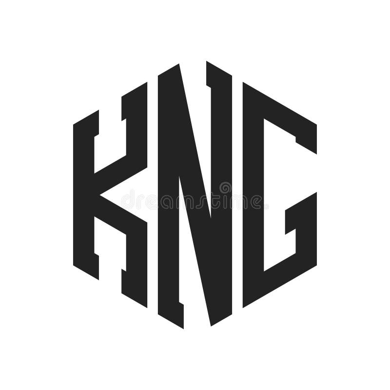KNG Logo Design. Initial Letter KNG Monogram Logo Using Hexagon Shape ...