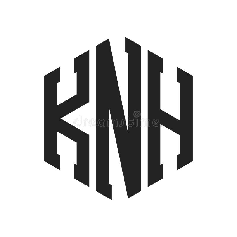 KNH Logo Design. Initial Letter KNH Monogram Logo Using Hexagon Shape ...