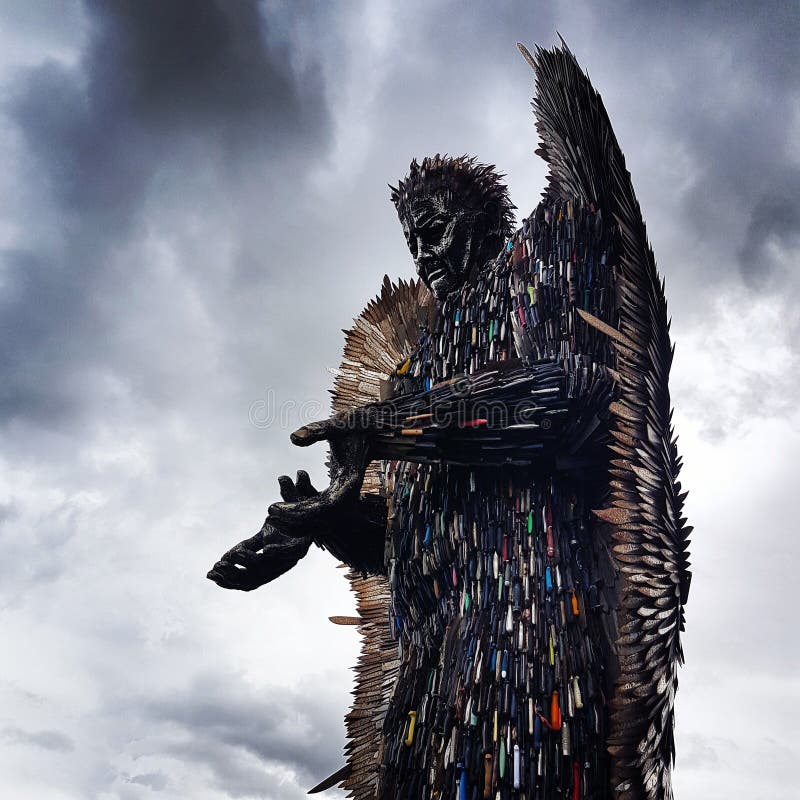 Knife Angel editorial photography. Image of sculpture - 127597502