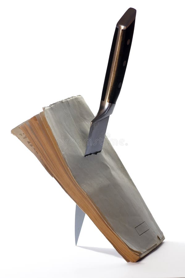 Knife and books stock image. Image of kitchen, objects - 107801021