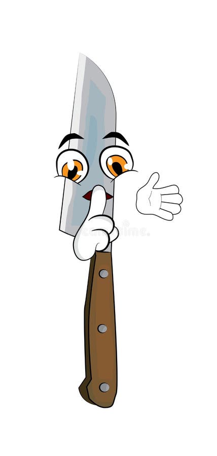 Sad knife cartoon stock illustration. Illustration of sharp - 49290825