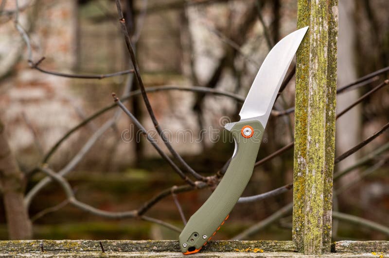 A Knife with a Curved Blade. Wavy Blade Shape Stock Photo - Image of ...