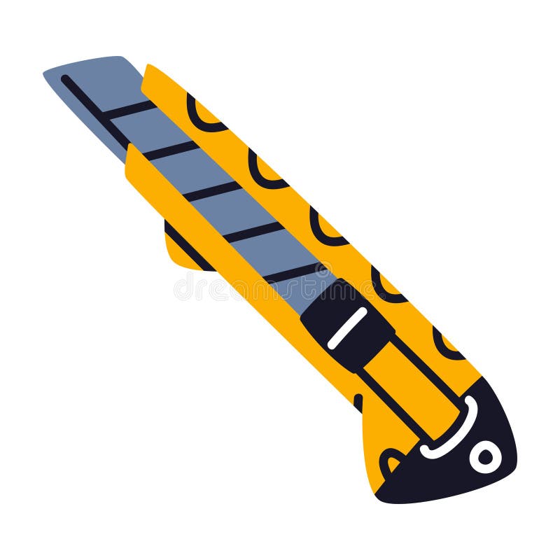 Knife or Cutter with Blade As Construction Tool Vector Illustration ...