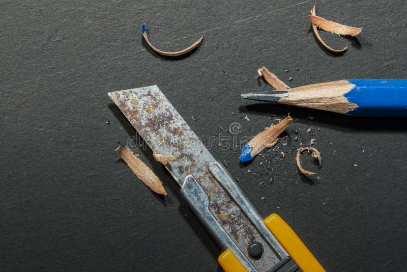Knife Cutter Pencil Sharpener - Stock Image Stock Image - Image of ...