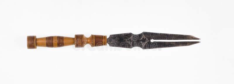Knife with Double Blade Isolated on White Stock Photo - Image of ...