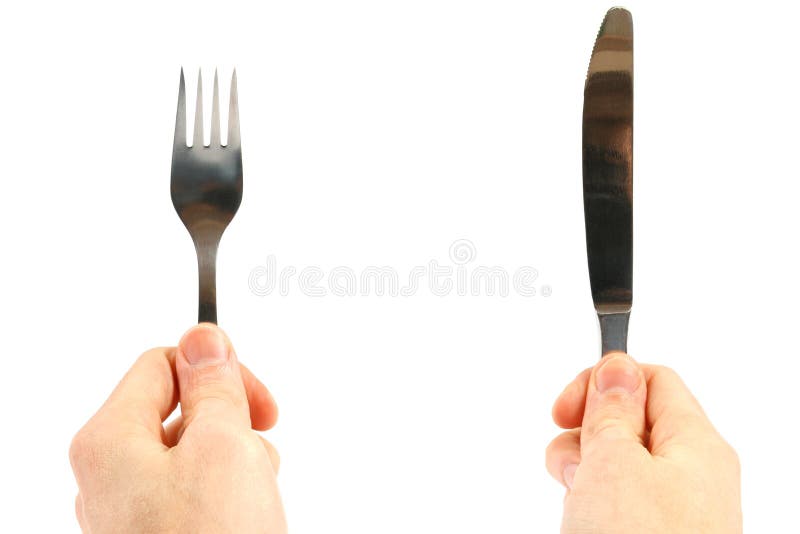 Woman Hand Holding Up a Fork Stock Photo - Image of eating, flatware ...