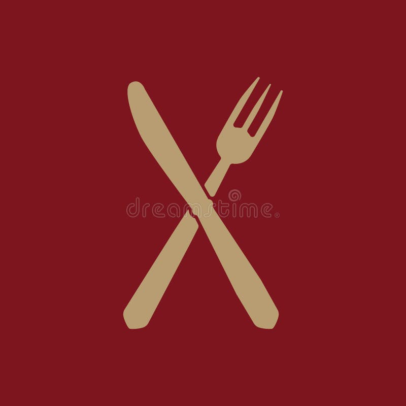 The knife and fork icon stock vector. Illustration of kitchen - 79725182