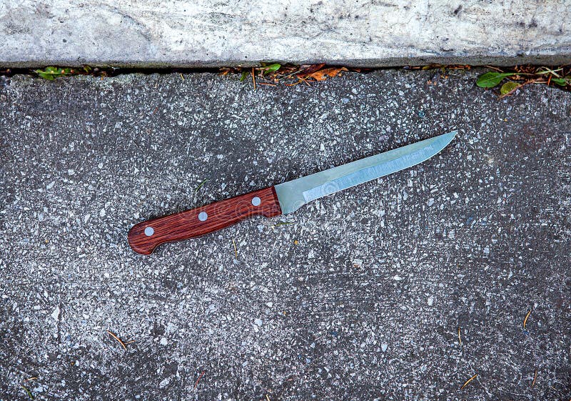 Knife on the Ground stock image. Image of slash, metal - 175917755
