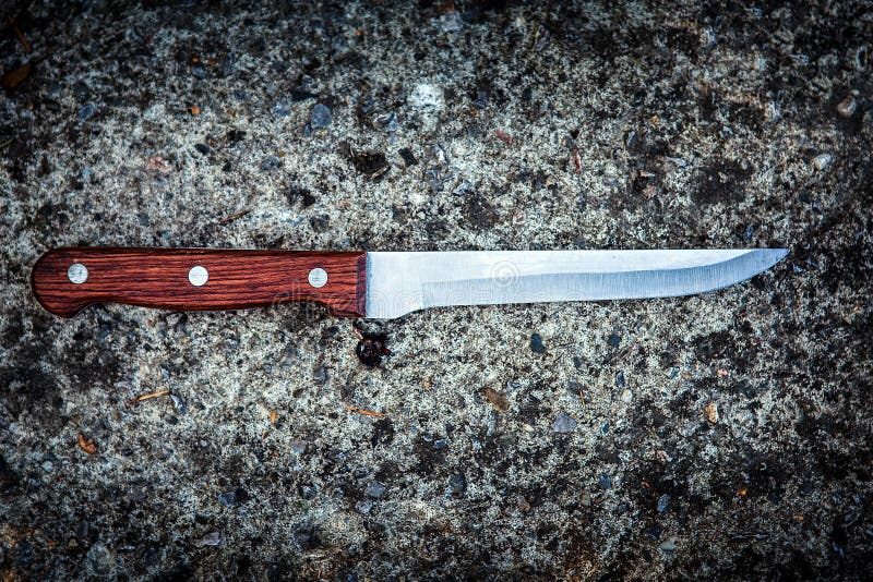 Knife on the Ground stock photo. Image of fighting, sharp - 188774584
