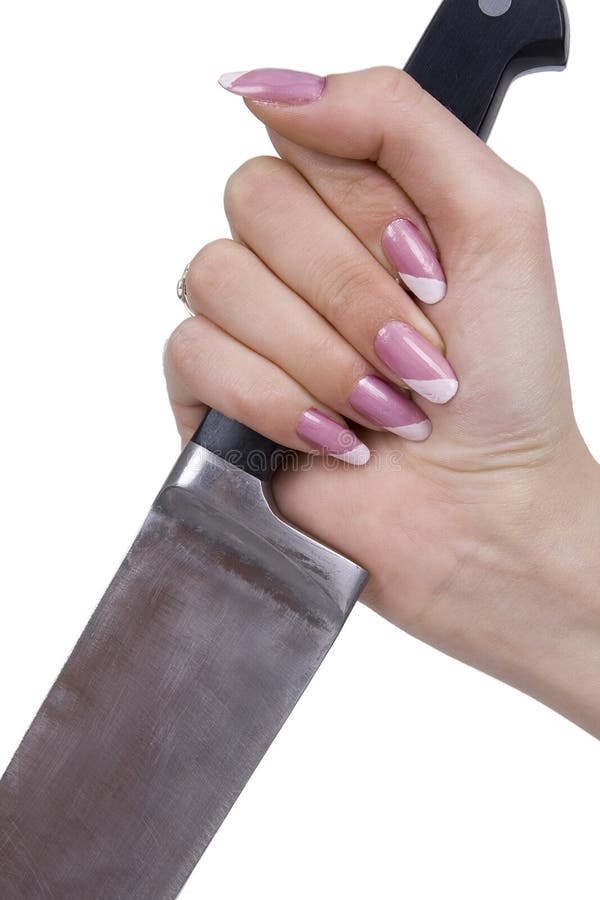 Knife in hand stock photo. Image of person, rope, pretty - 4830902