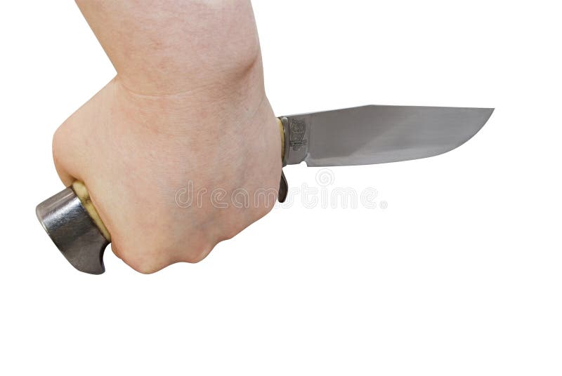 Knife In Hand (with Clipping Path) Picture. Image: 9919411