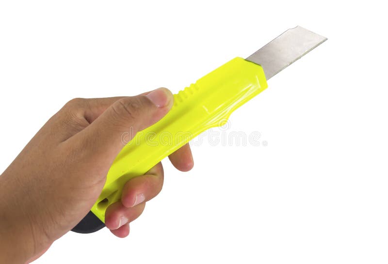 Knife Cutting Finger of Hand Stock Photo - Image of bizarre, white ...