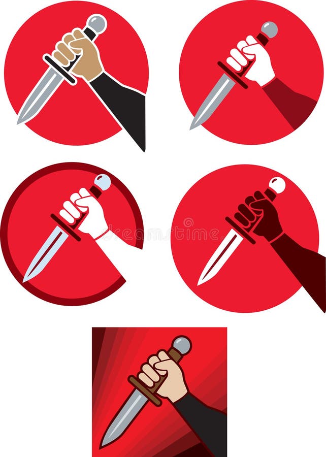 Knife hand icon stock vector. Illustration of hand, rage - 37369283