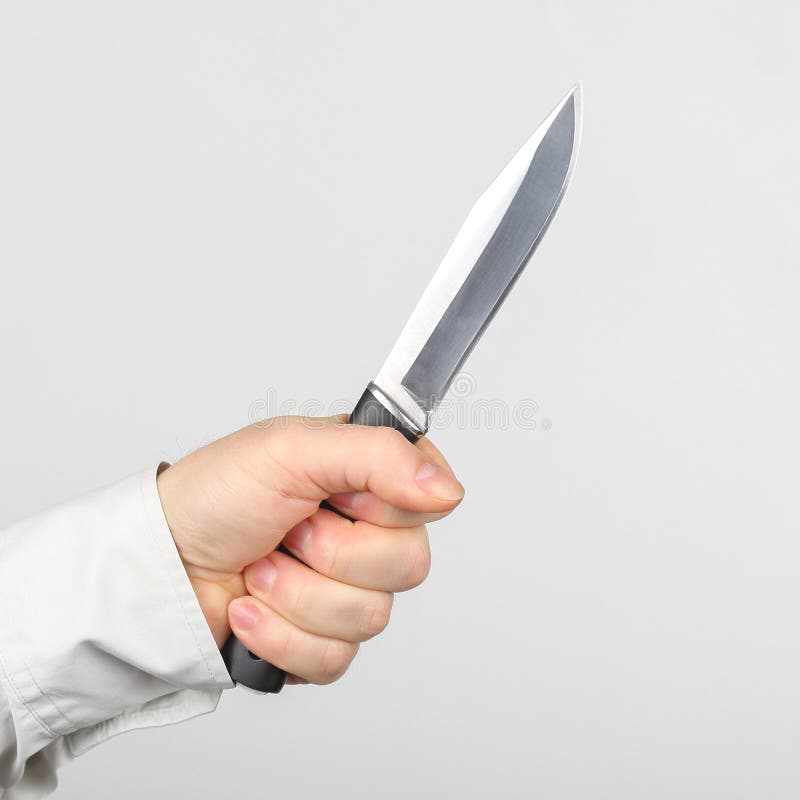Knife in the Hands of a Man Stock Image - Image of hands, horror: 171079463
