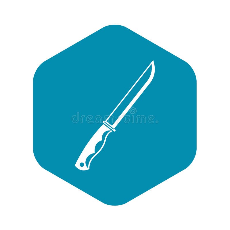 Knife icon, simple style stock vector. Illustration of machete - 145947793