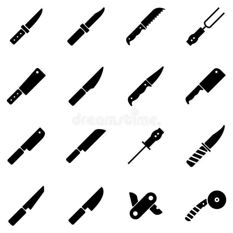 Knife icons collection. stock vector. Illustration of combat - 106956302