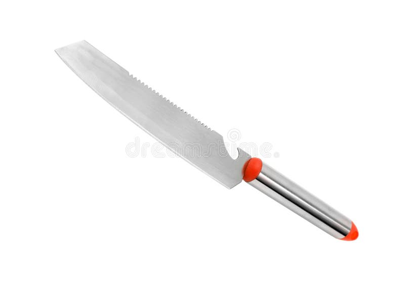 A Sharp Knife Isolated on White Background Stock Image - Image of ...