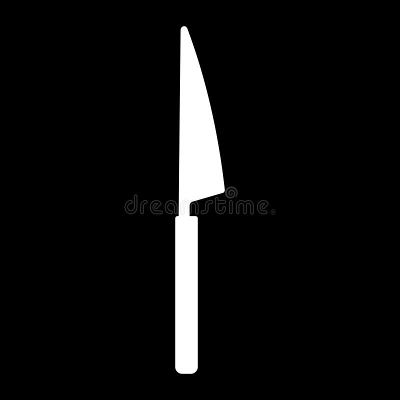 Knife Kitchen Sharp Cut Cook Black White Stock Vector - Illustration of ...