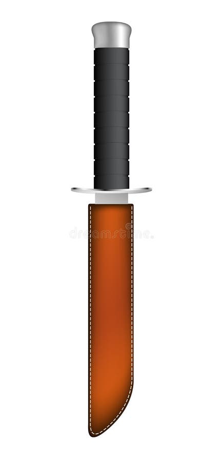 Knife in leather case stock vector. Illustration of leather - 24291775