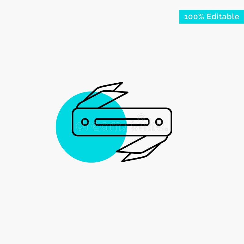 Knife, Razor, Sharp, Blade Turquoise Highlight Circle Point Vector Icon ...