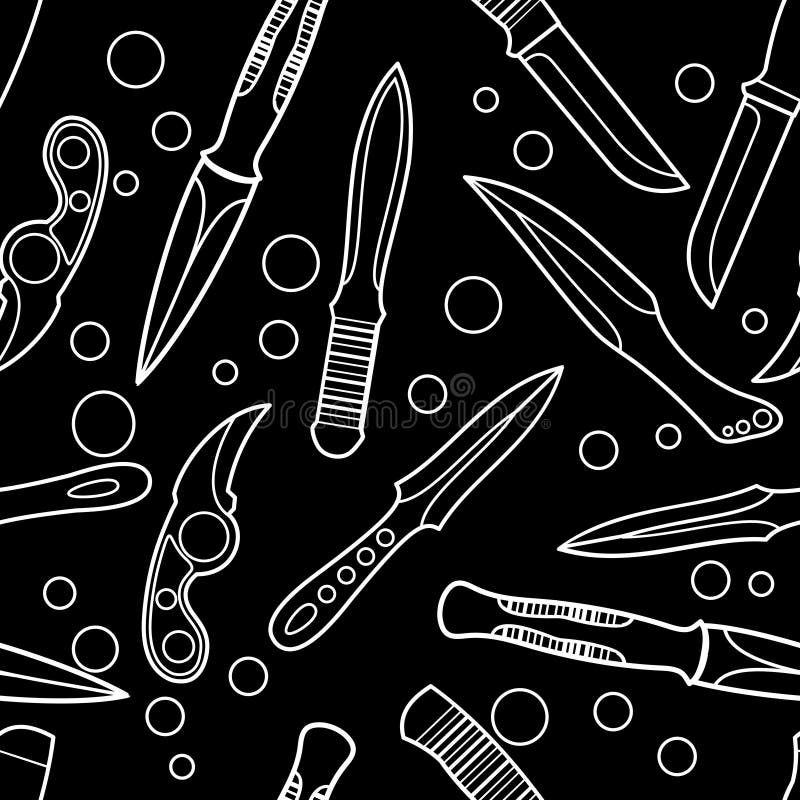 Knife seamless background stock vector. Illustration of fight - 25125411