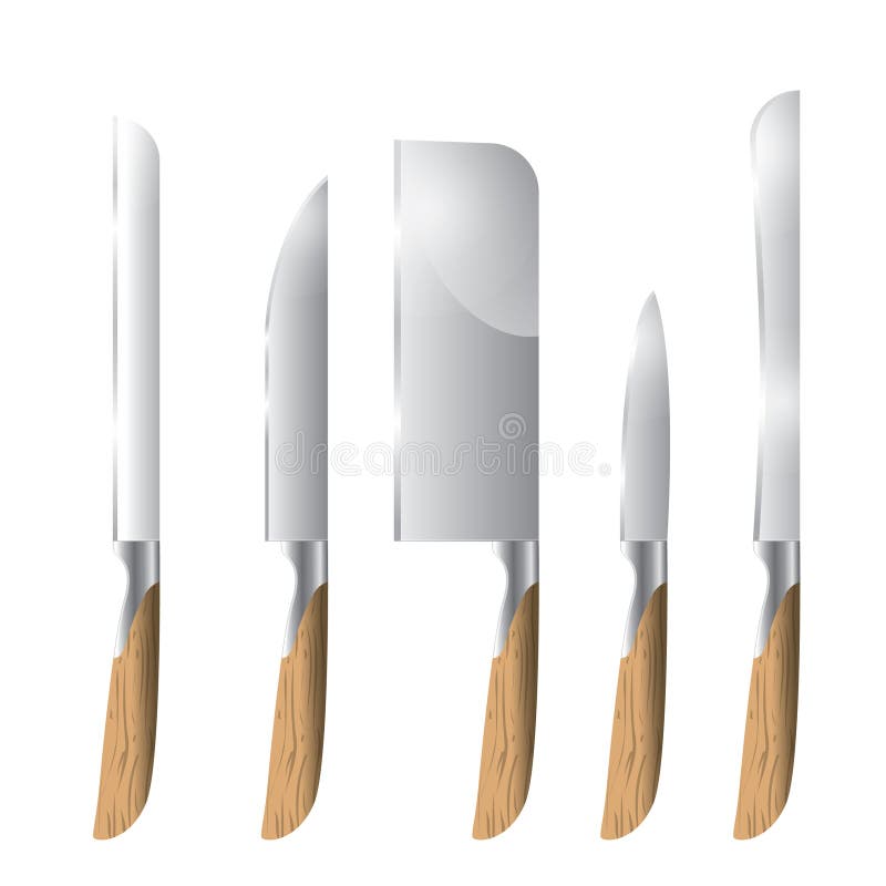 Knife Set. Vector Illustration Decorative Design Stock Vector ...