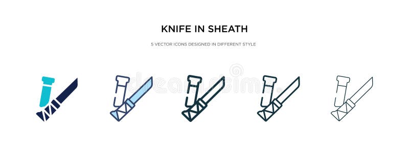 Knife in Sheath Icon in Different Style Vector Illustration. Two ...