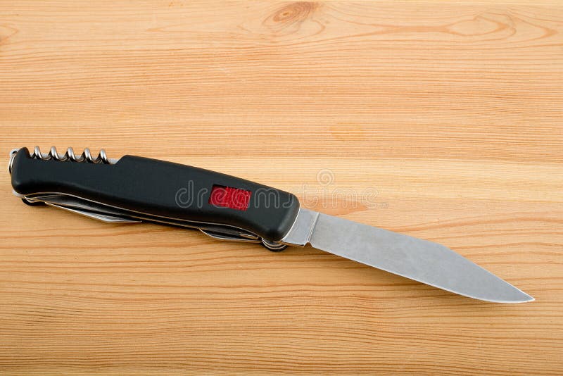 Knife stock image. Image of weapon, knife, folding, table - 34390045