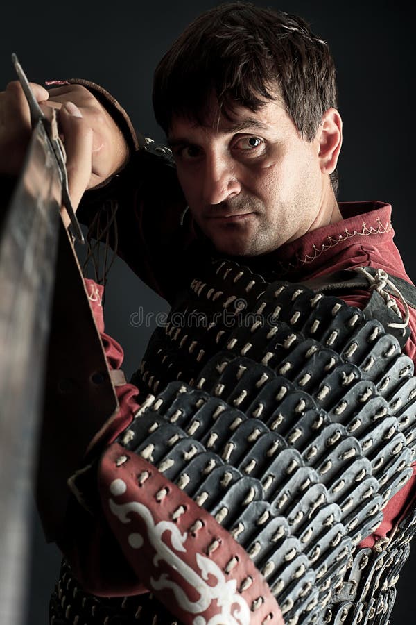 Great Knight Holding His Sword and Helmet Stock Photo - Image of white ...