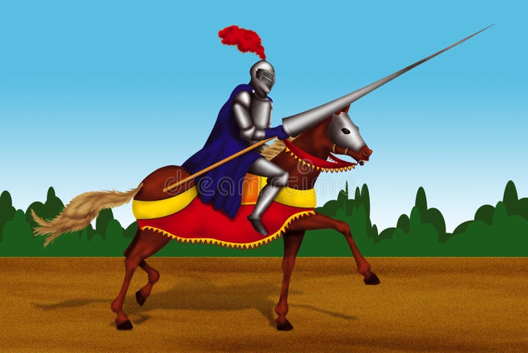 Knight Lance Riding Horse Stock Illustrations – 384 Knight Lance Riding ...