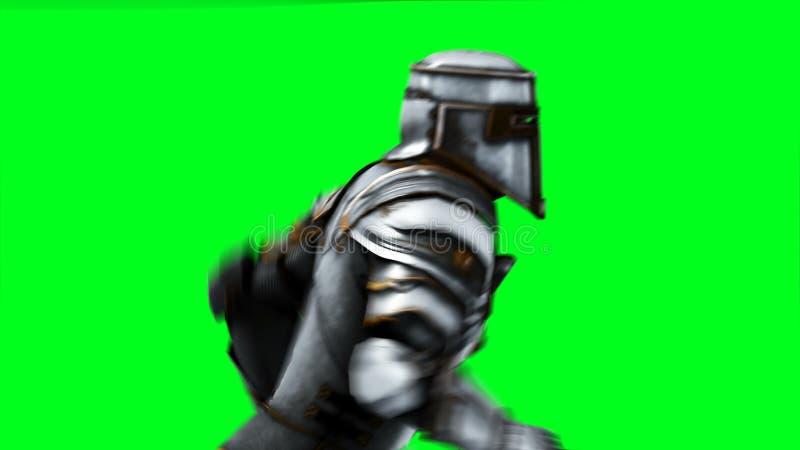 Knight Animation. Phisical Motion Blur. Realistic Green Screen 4k ...