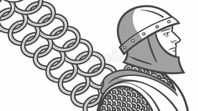 Knight Armor Chainmail Medieval Warrior Historical, Vector Design ...