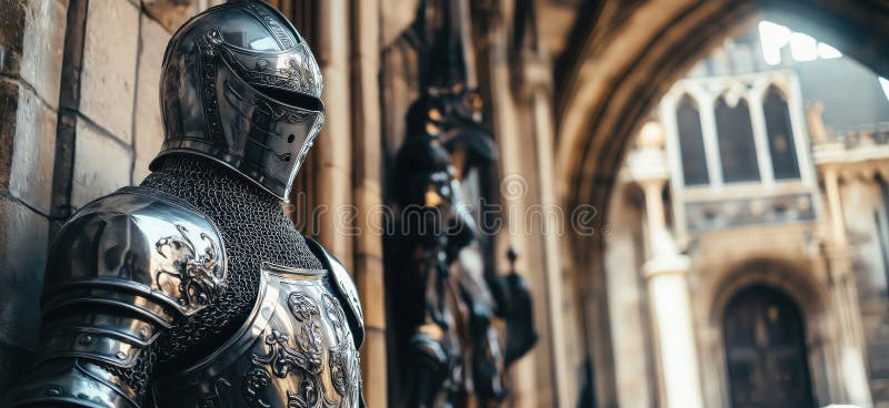 Knight Armor Display, Medieval Architecture, Intricate Details ...