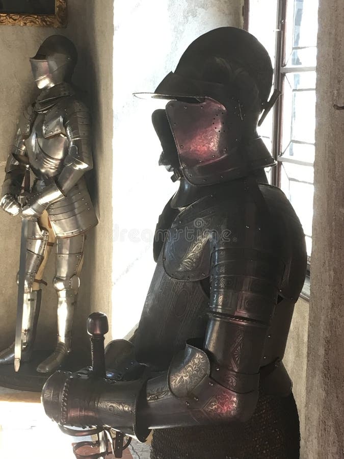 Knight armour stock image. Image of armour, middle, metal - 145458301